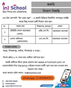 Vacancy – in1 School